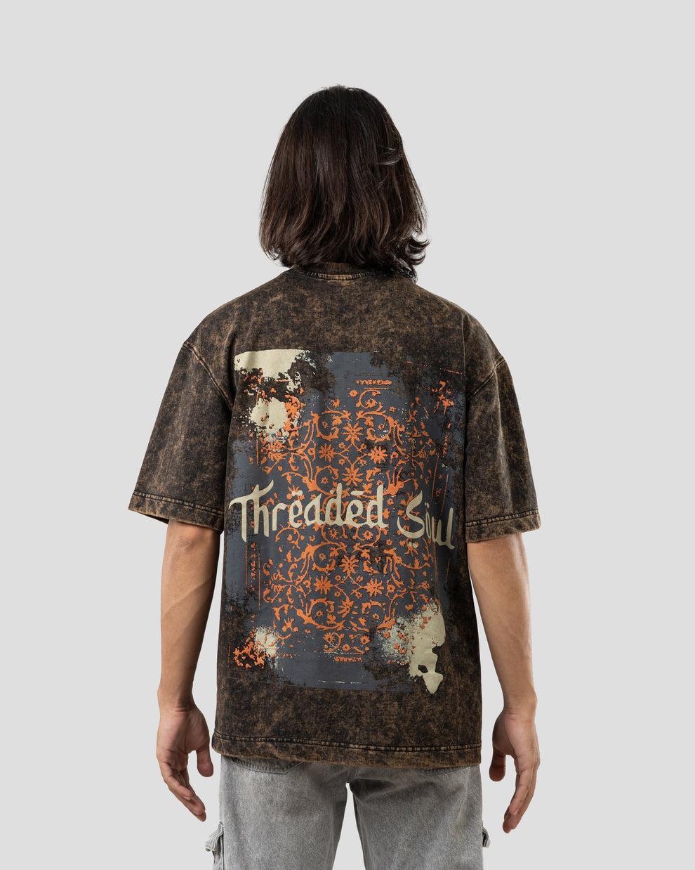 Threaded Soul - Oversized Drop Shoulder T-Shirt - Stone Black – QUAD